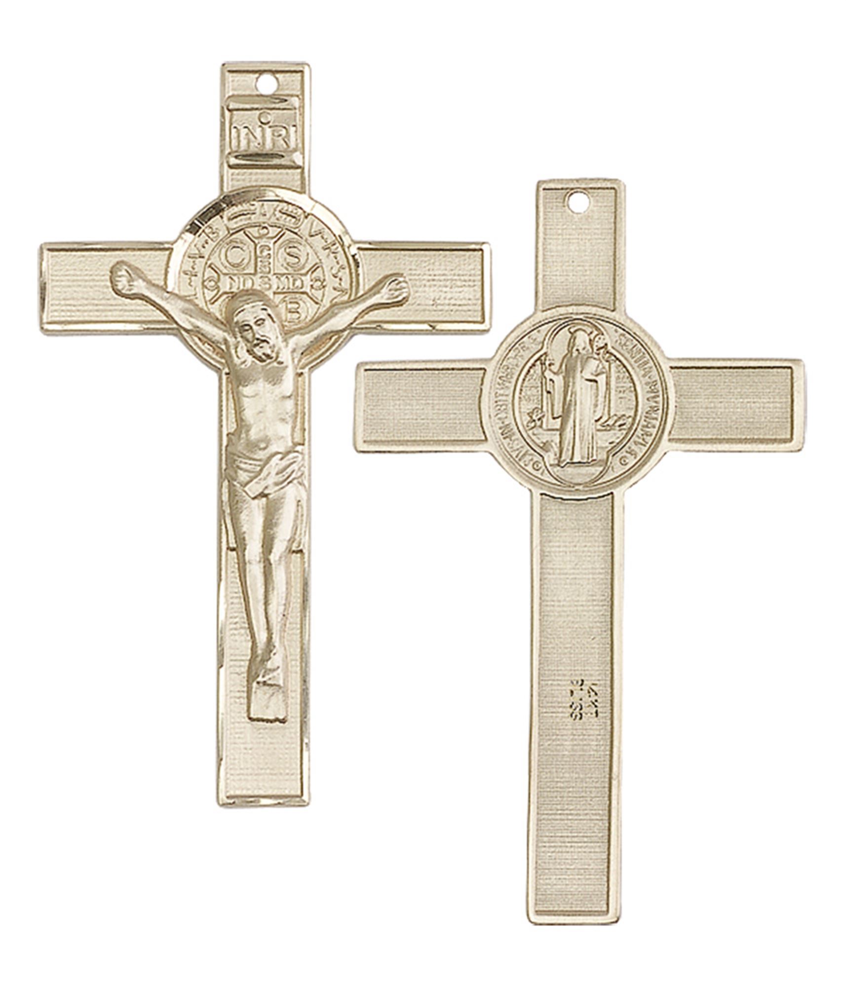 14KT GOLD ST BENEDICT CRUCIFIX MEDAL | EWTN Religious Catalogue