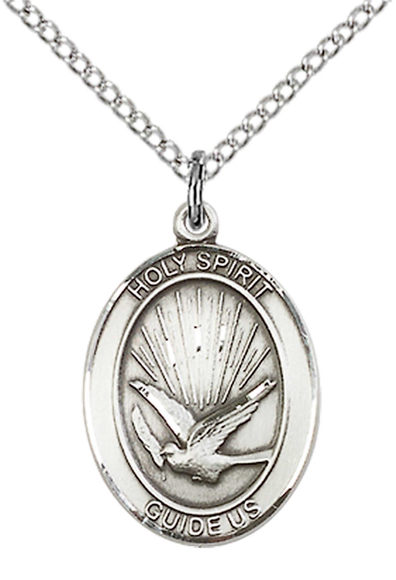 STERLING SILVER HOLY SPIRIT PENDANT WITH CHAIN - 3/4" x 1/2" | EWTN ...