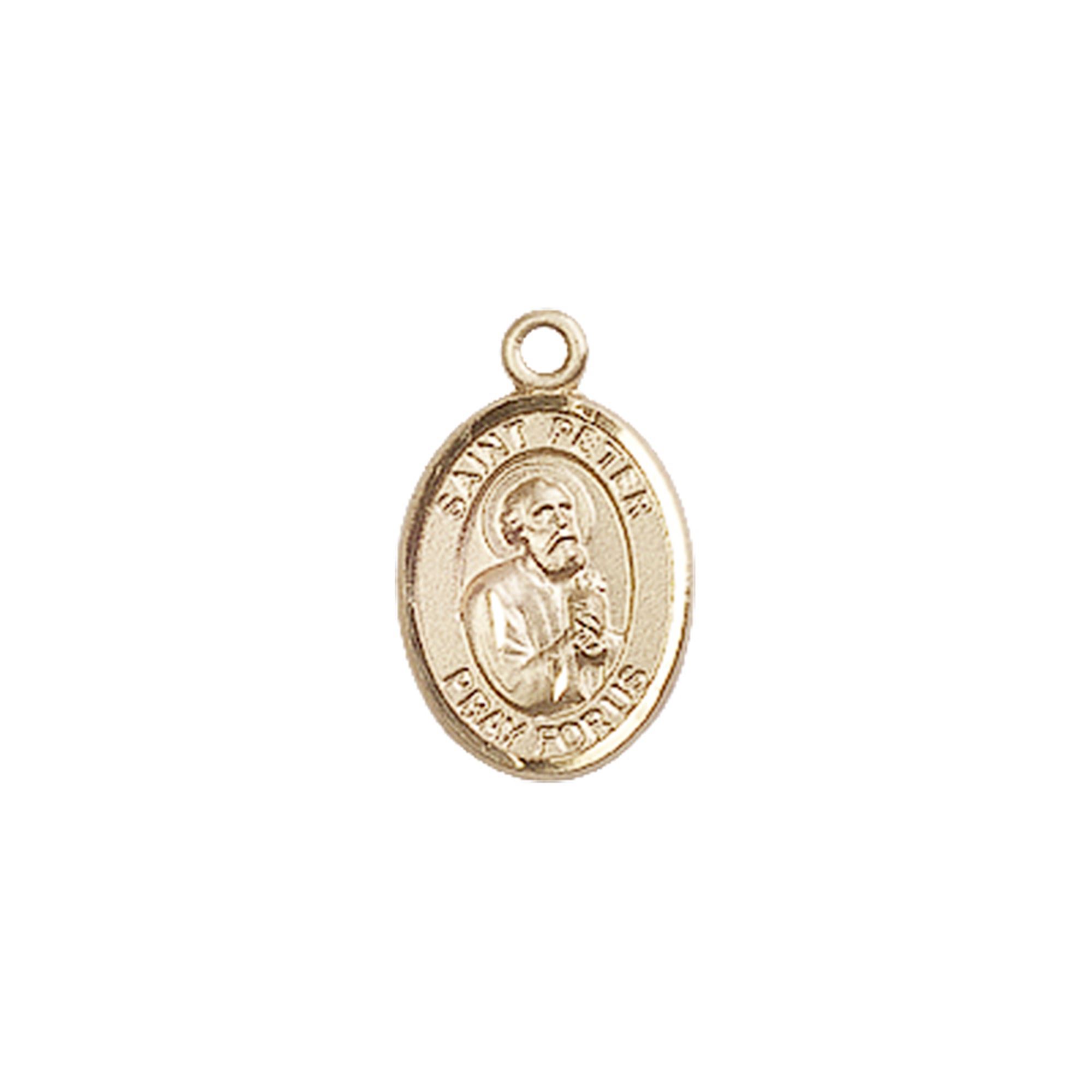 14KT GOLD ST PETER THE APOSTLE MEDAL - 1/2" x 1/4" | EWTN Religious ...