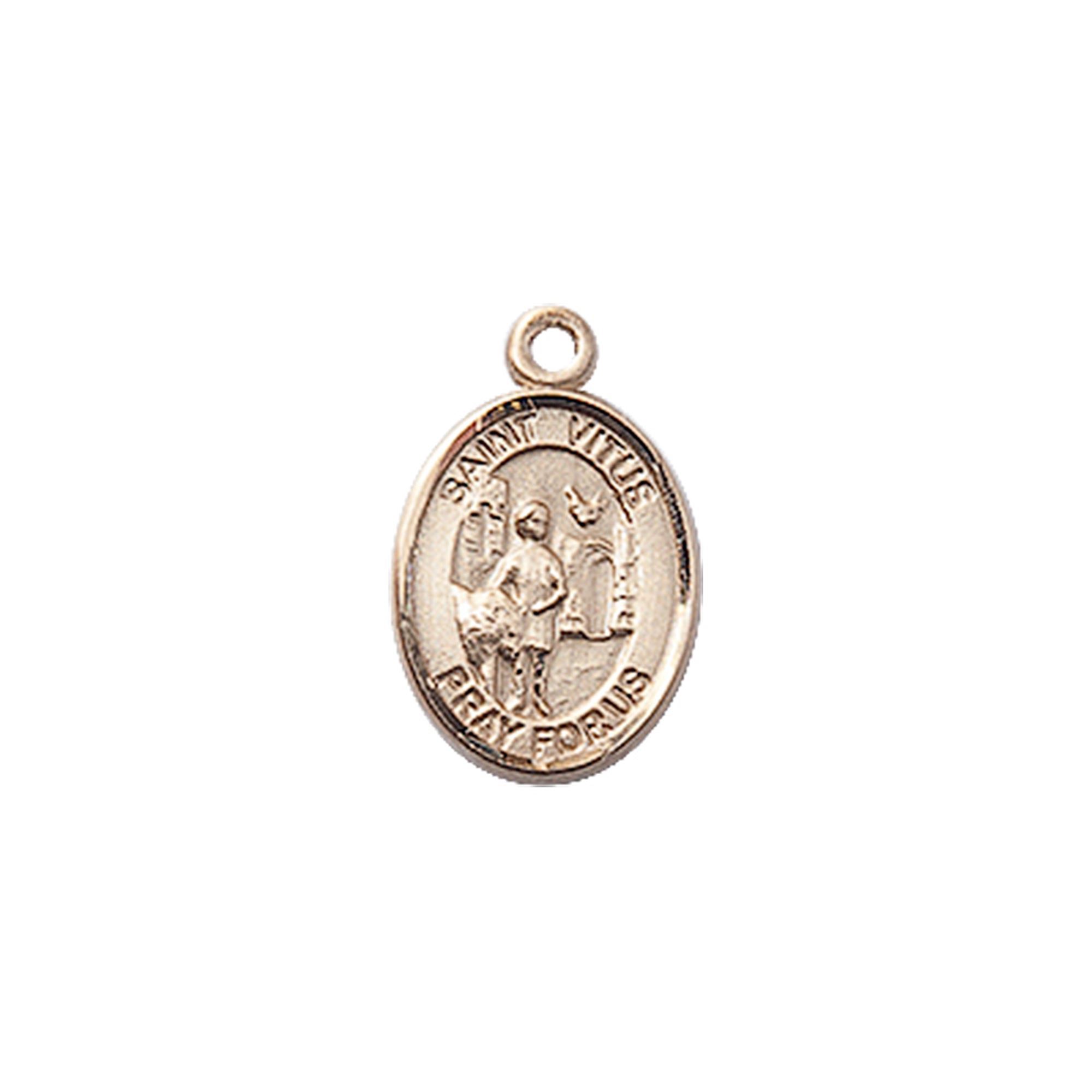 14KT GOLD ST VITUS MEDAL - 1/2" x 1/4" | EWTN Religious Catalogue