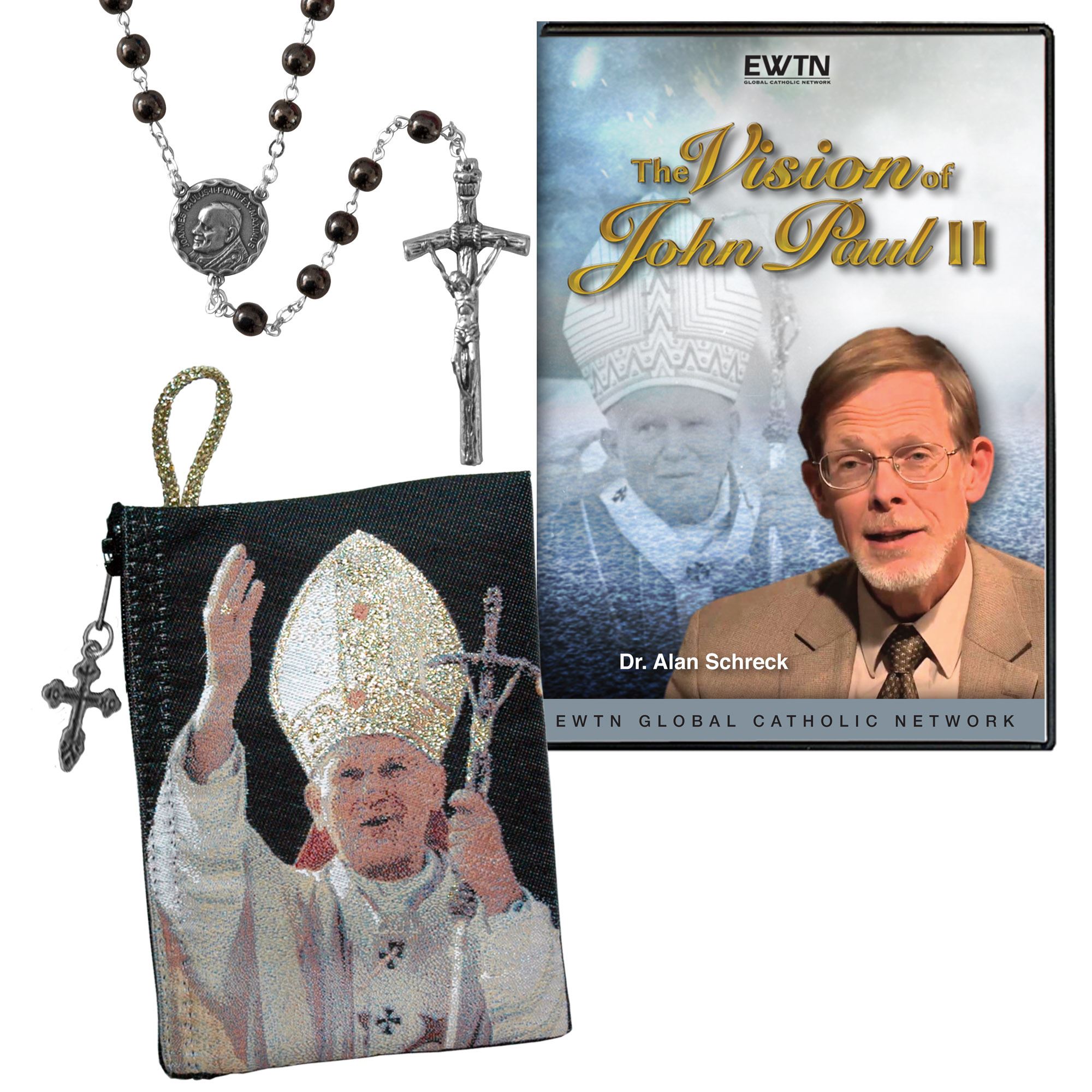 SAINT POPE JOHN PAUL II ROSARY AND DVD SET | EWTN Religious Catalogue