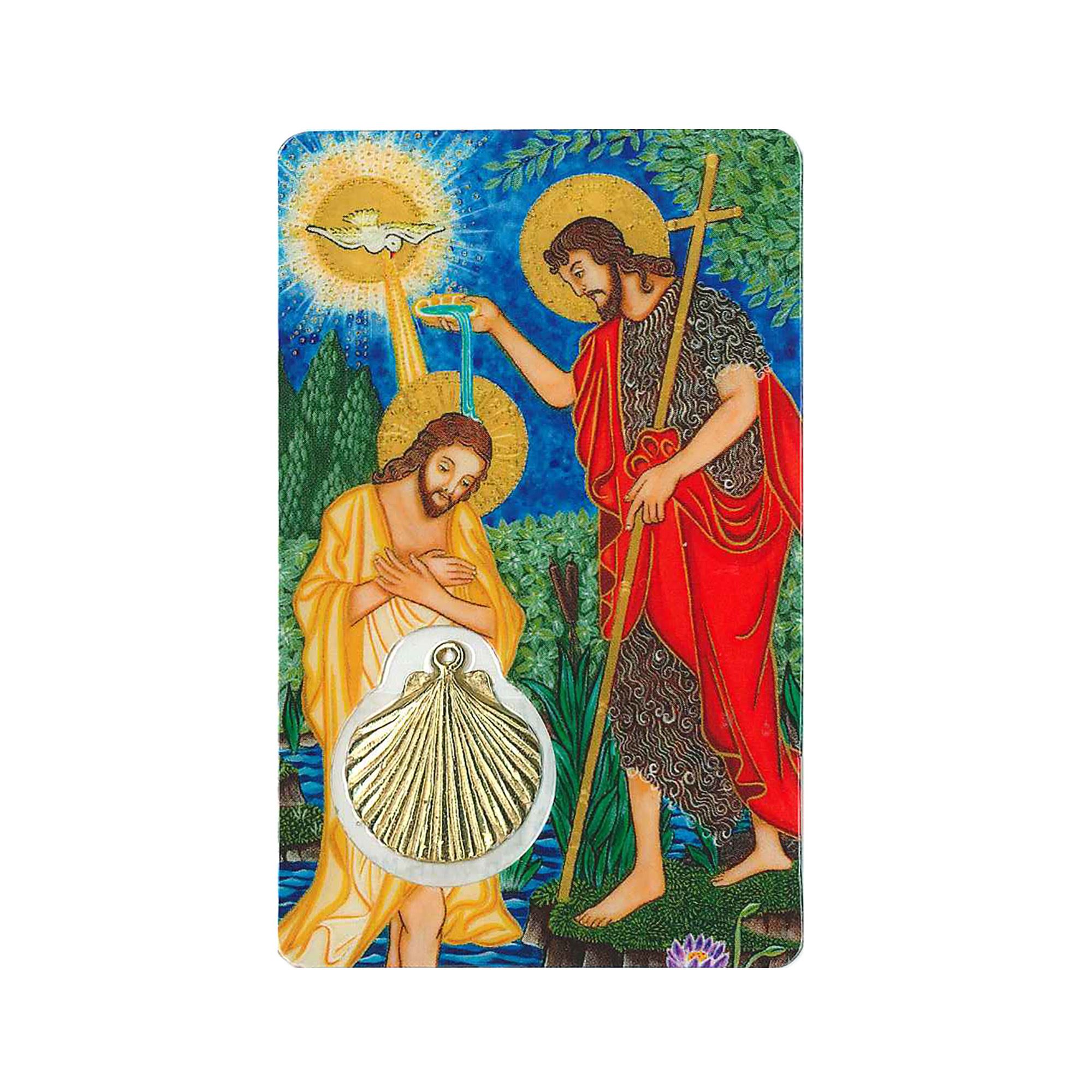 BAPTISM HOLY CARD WITH MEDAL | EWTN Religious Catalogue
