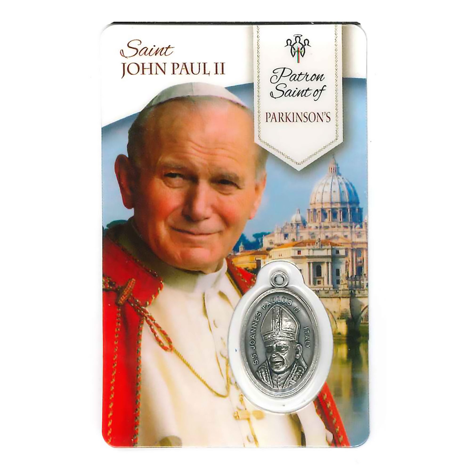 HEALING SAINT JOHN PAUL II - HOLY CARD WITH MEDAL | EWTN Religious Catalogue