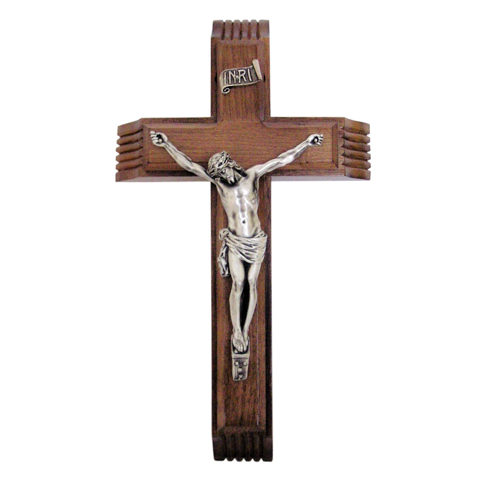 WALNUT ADORATION CRUCIFIX - 12" | EWTN Religious Catalogue