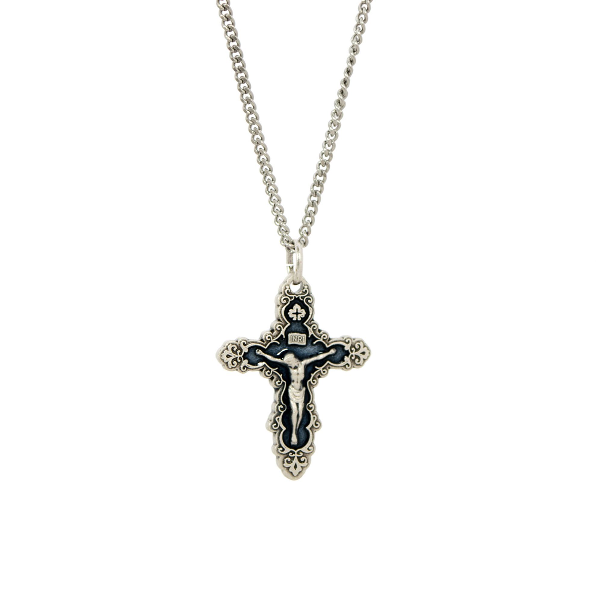 CRUCIFIX WITH BLUE ENAMEL | EWTN Religious Catalogue
