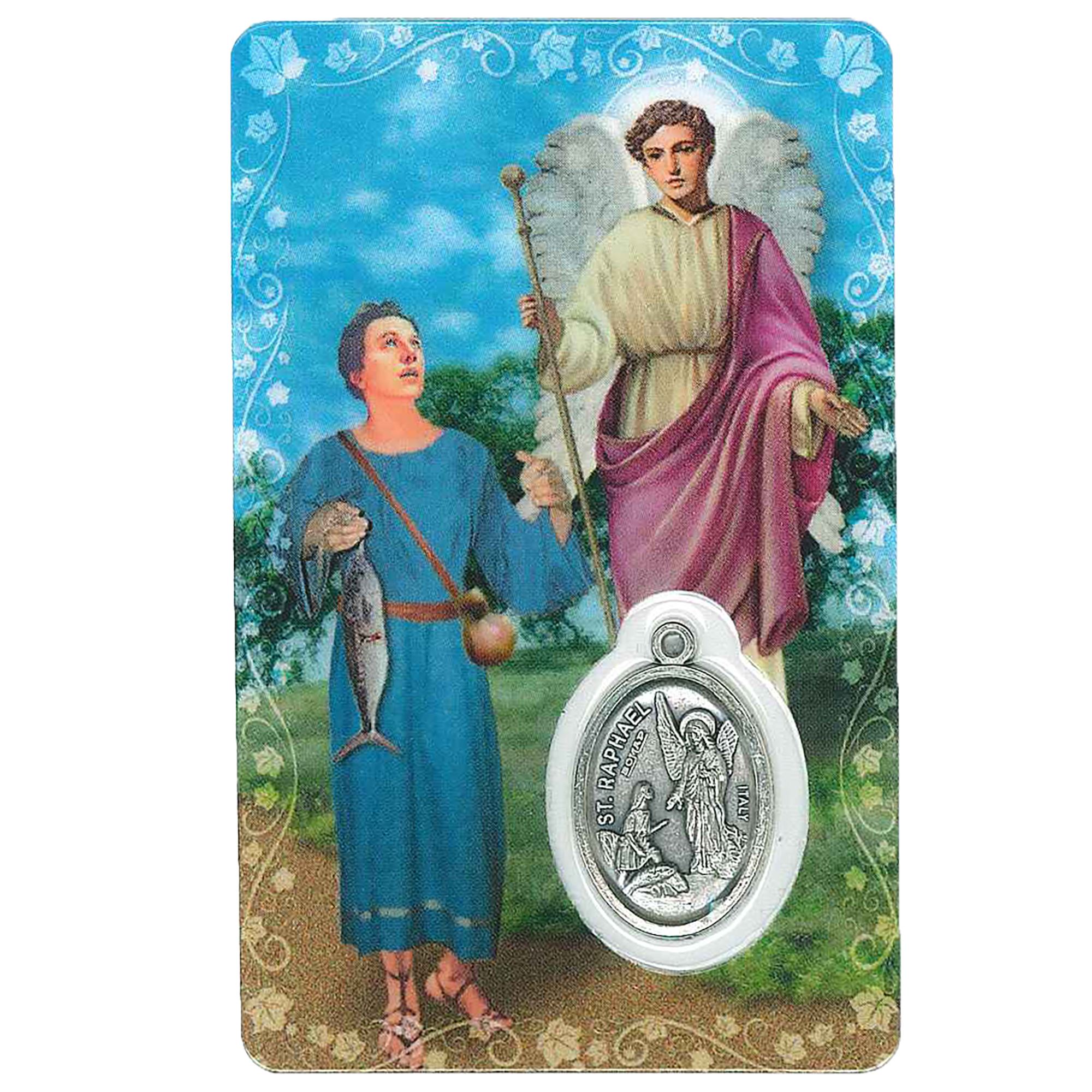 ST. RAPHAEL HOLY CARD WITH MEDAL | EWTN Religious Catalogue