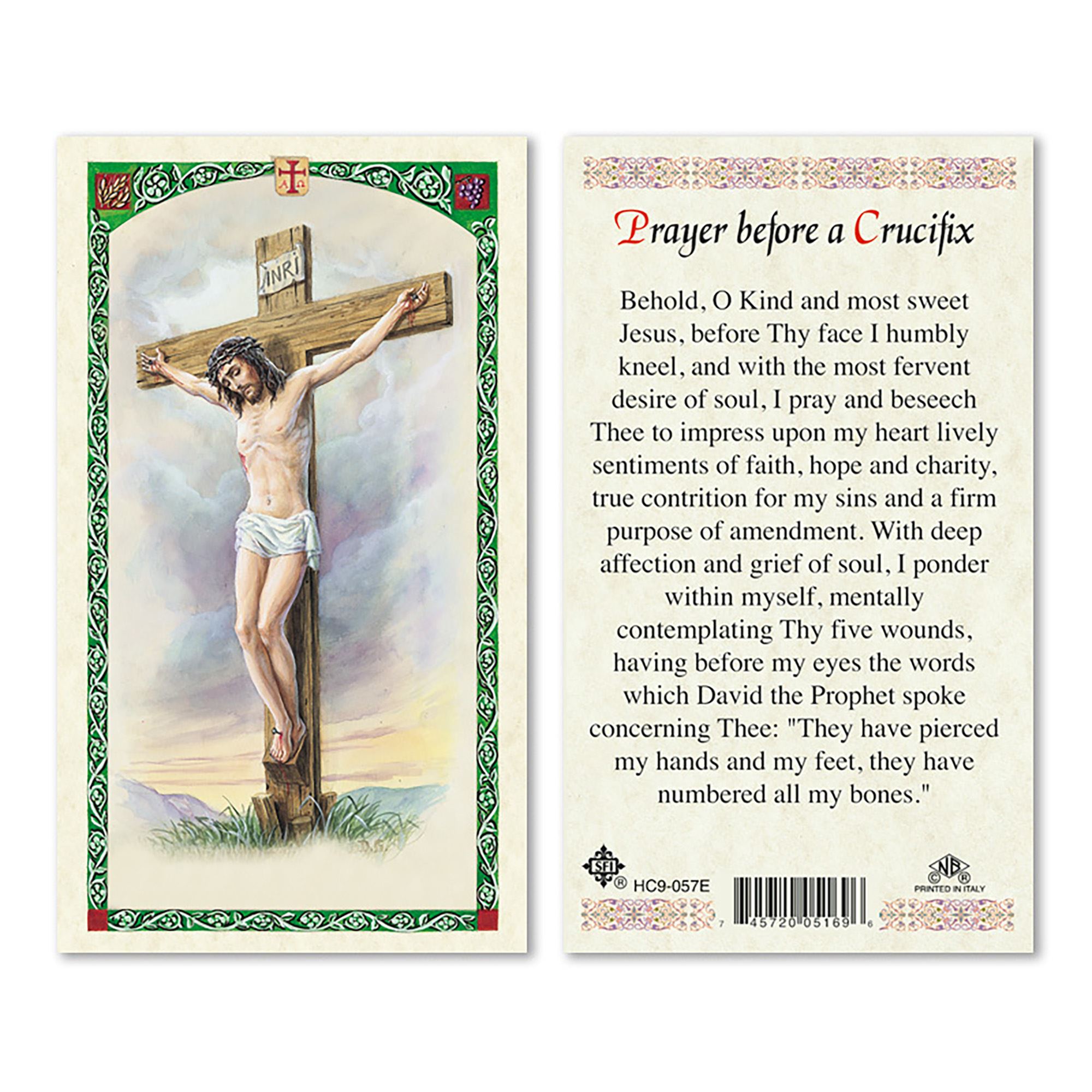 LAMINATED HOLY CARD - PRAYER BEFORE A CRUCIFIX | EWTN Religious Catalogue