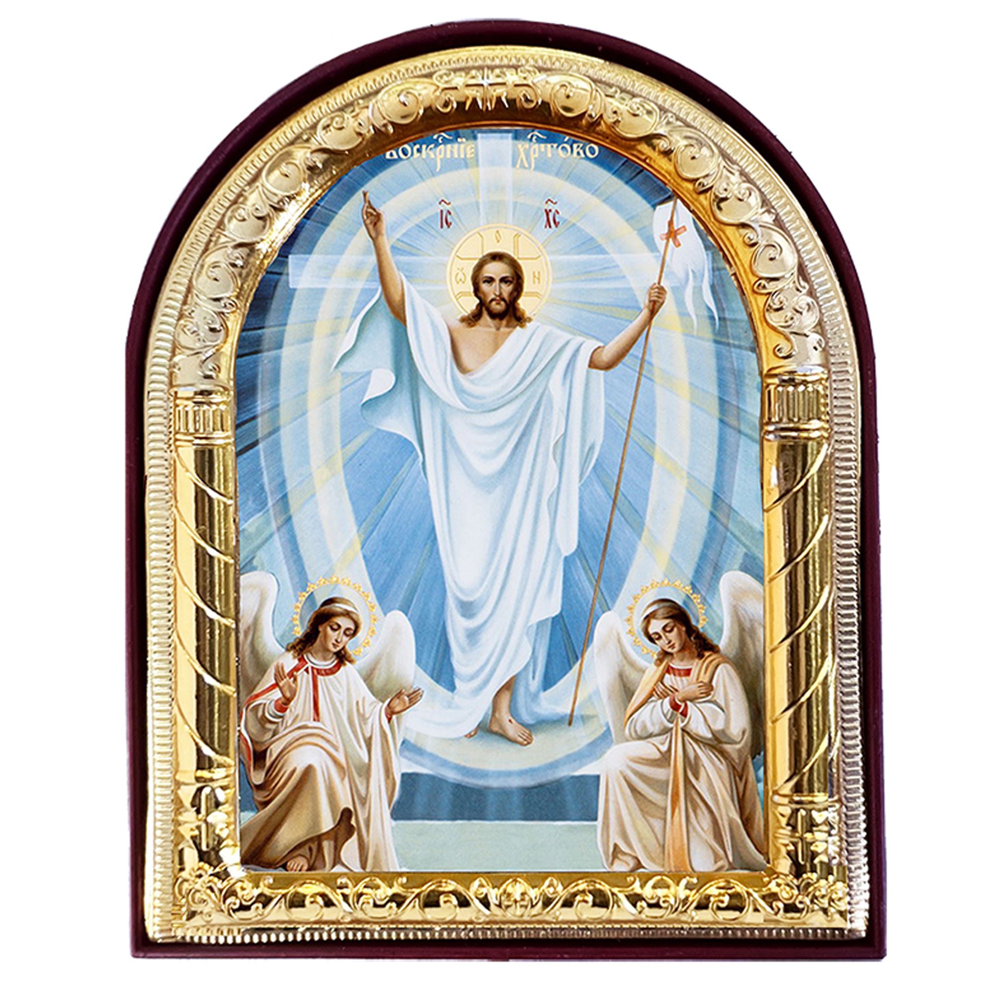 RESURRECTION OF CHRIST WITH ANGELS DESKTOP ICON - 4" | EWTN Religious ...