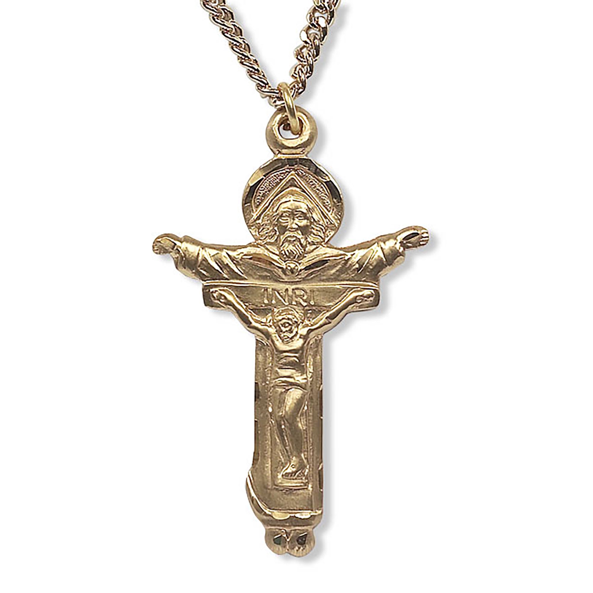 GOLD-FILLED TRINITY CRUCIFIX - LARGE | EWTN Religious Catalogue
