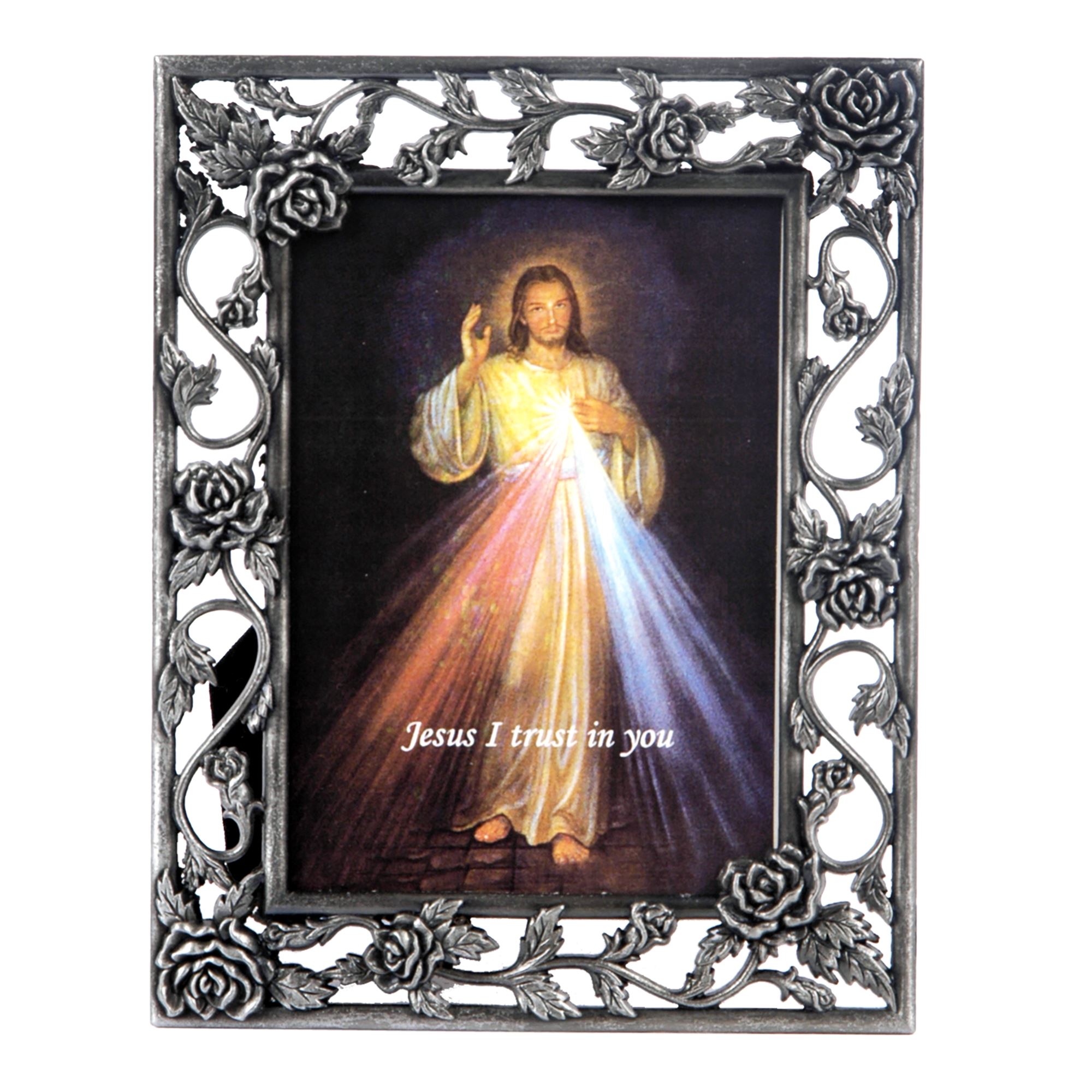 DIVINE MERCY PEWTER FRAME | EWTN Religious Catalogue