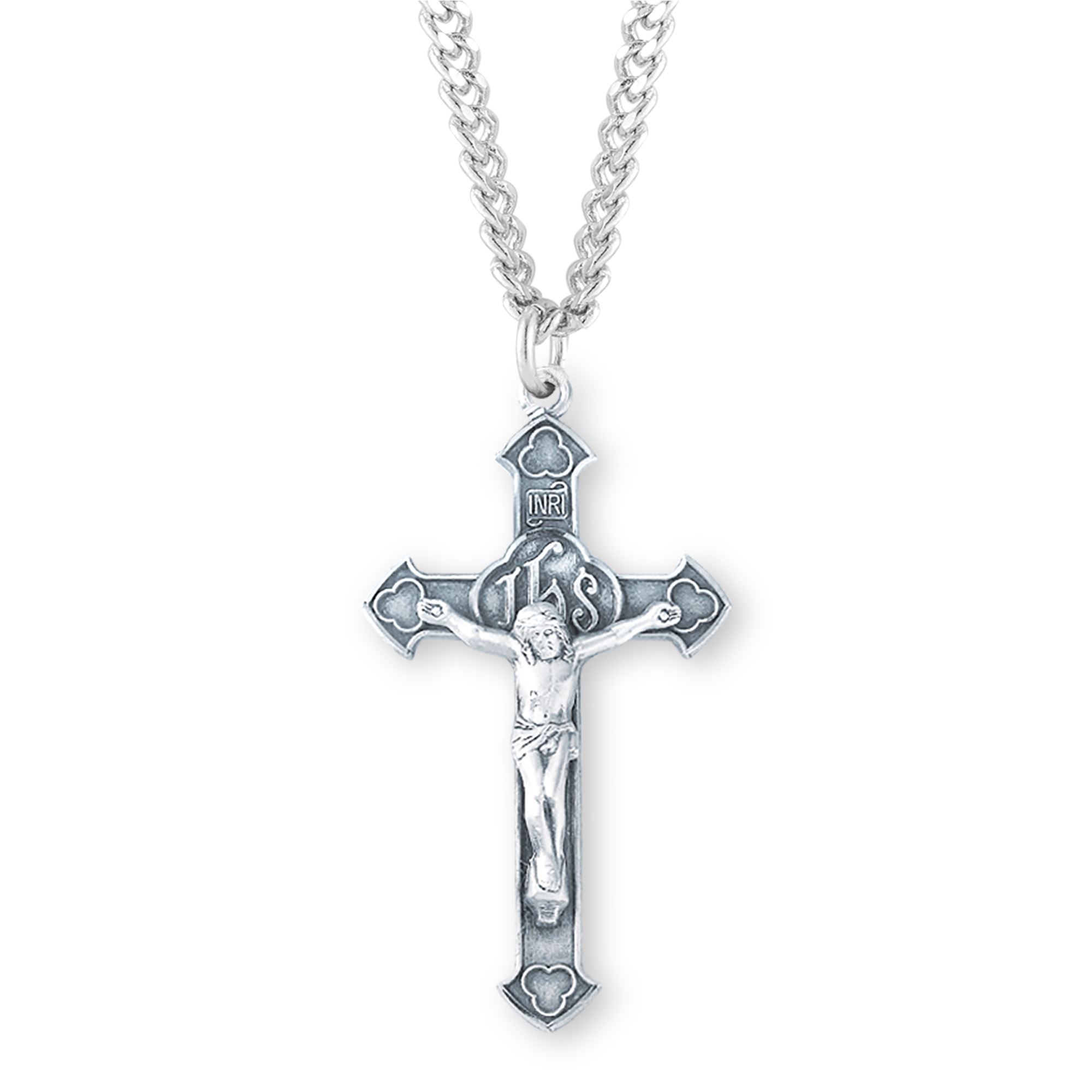 STERLING SILVER I H S CRUCIFIX WITH CHAIN | EWTN Religious Catalogue