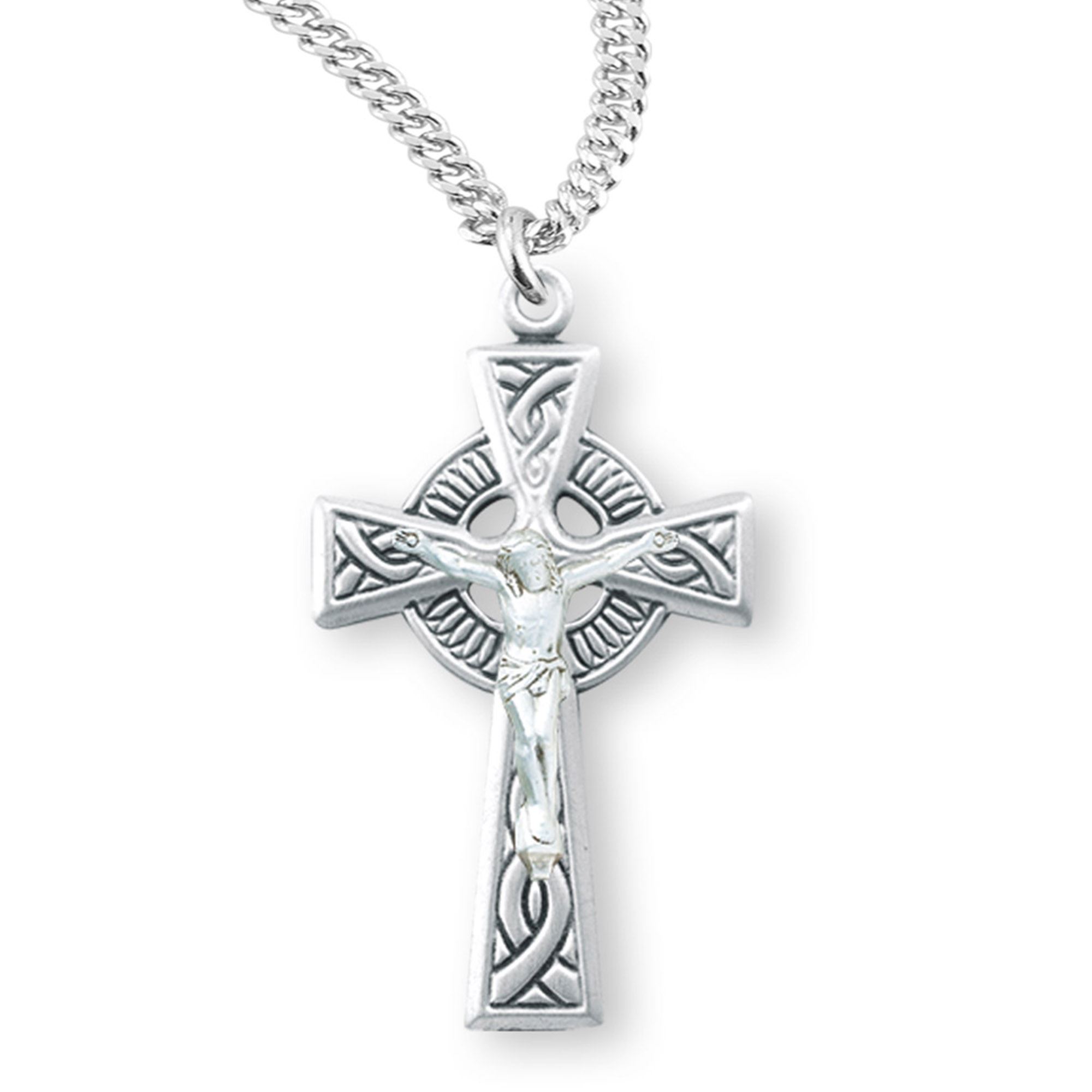 Sterling Irish Celtic Crucifix with 20" Chain | EWTN Religious Catalogue