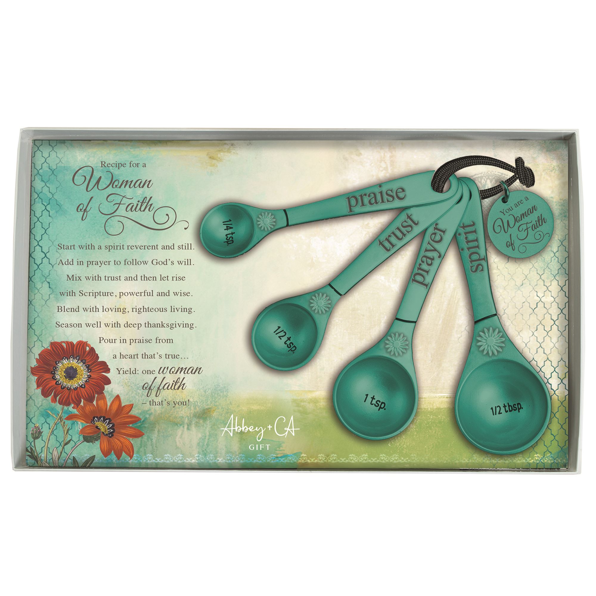 WOMAN OF FAITH MEASURING SPOONS SET | EWTN Religious Catalogue