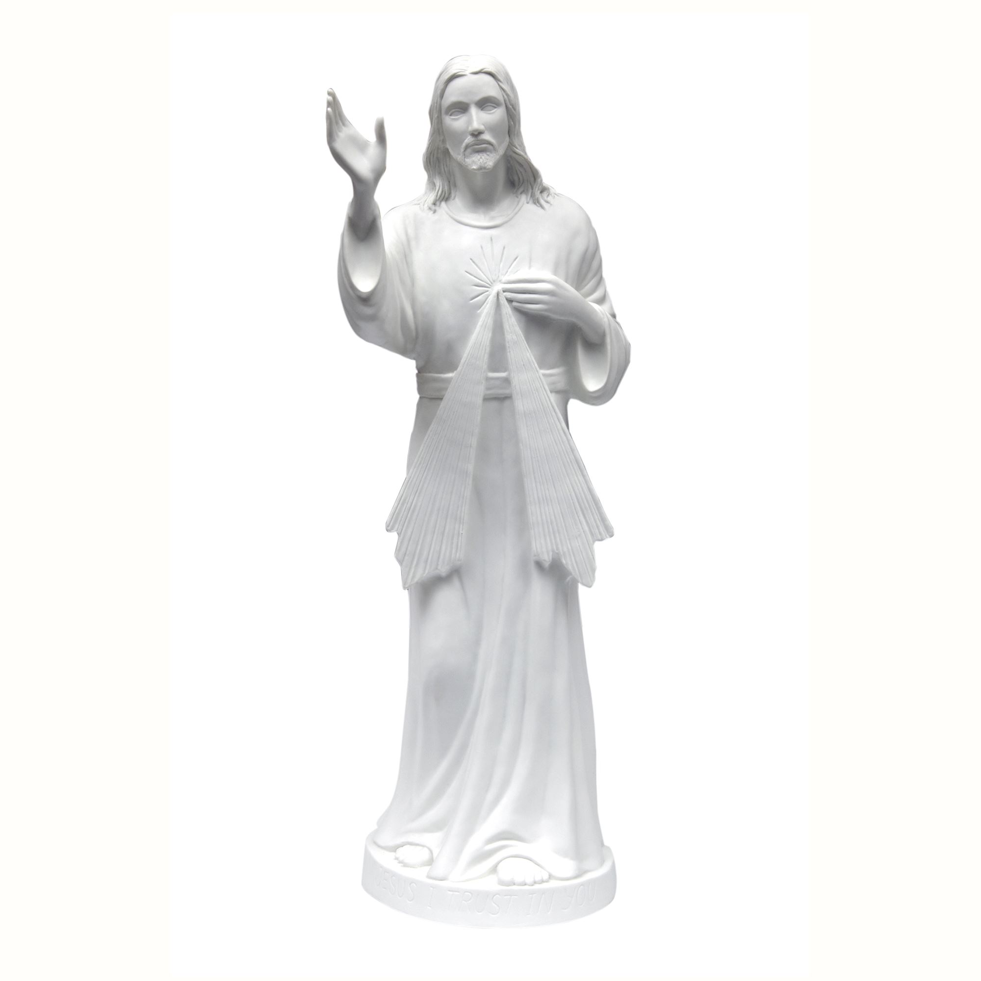 Divine Mercy Outdoor Statue - 24" White | EWTNRC.com