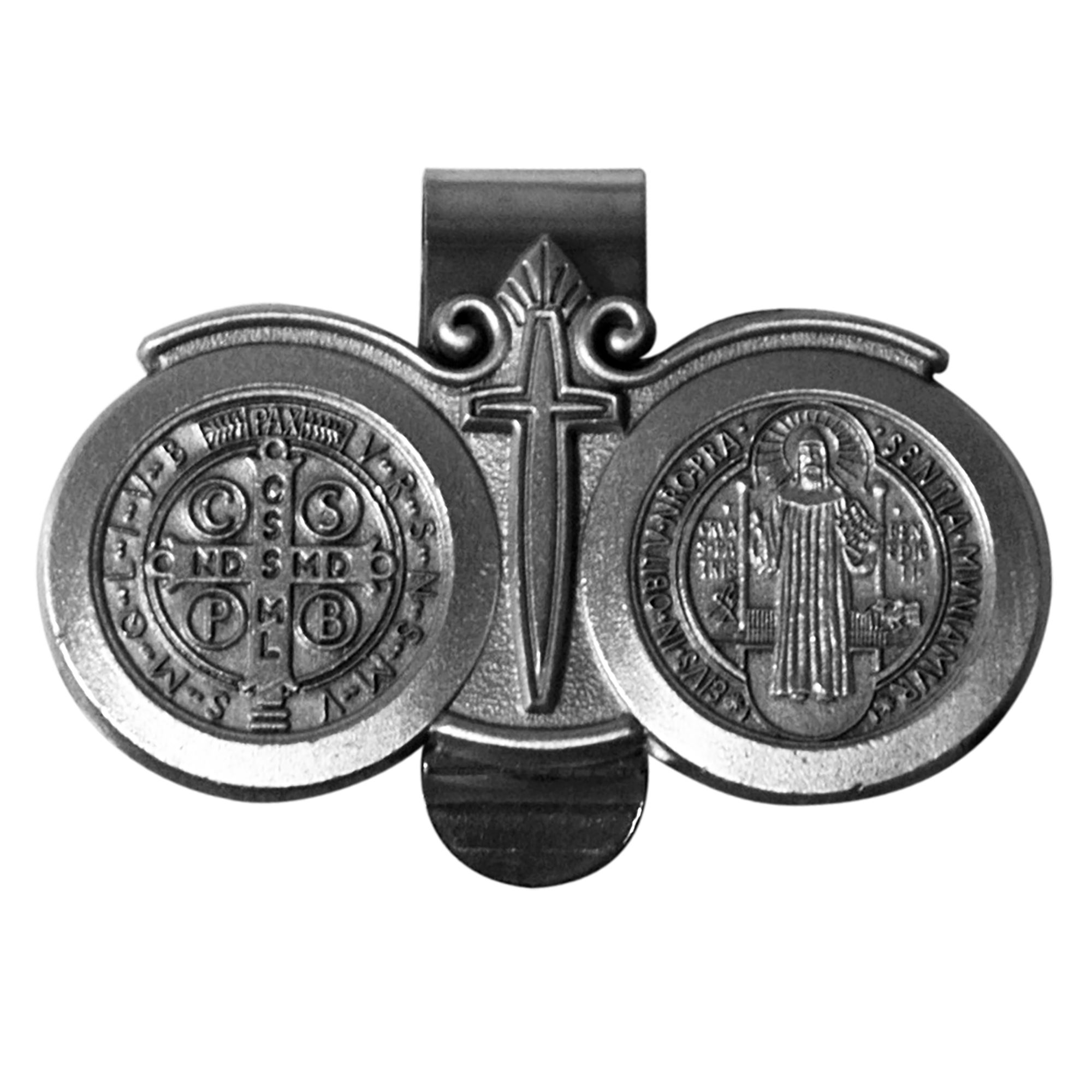 VISOR CLIP - ST. BENEDICT | EWTN Religious Catalogue