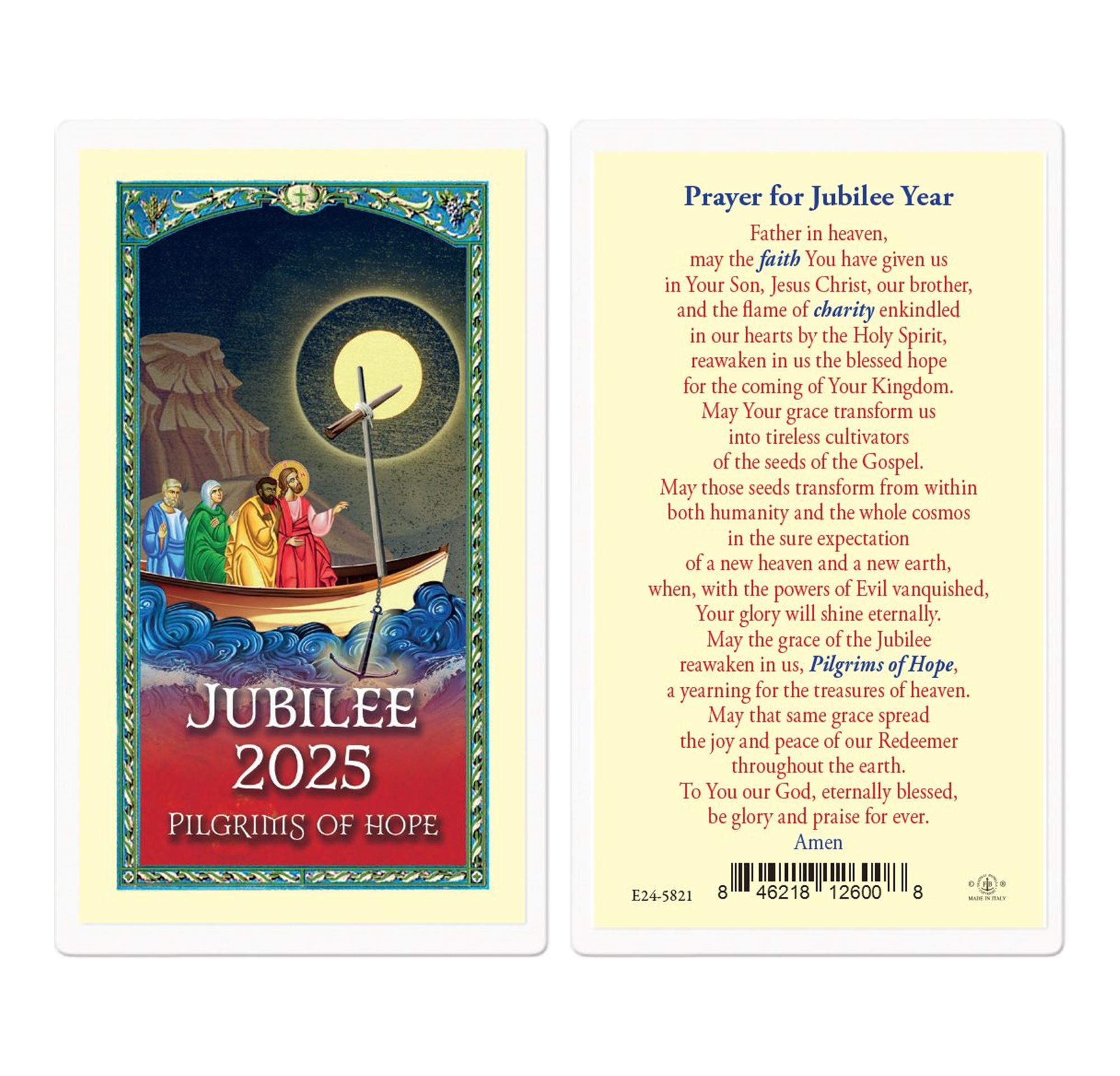 LAMINATED HOLY CARD - PRAYER FOR 2025 JUBILEE YEAR | EWTN Religious Catalogue