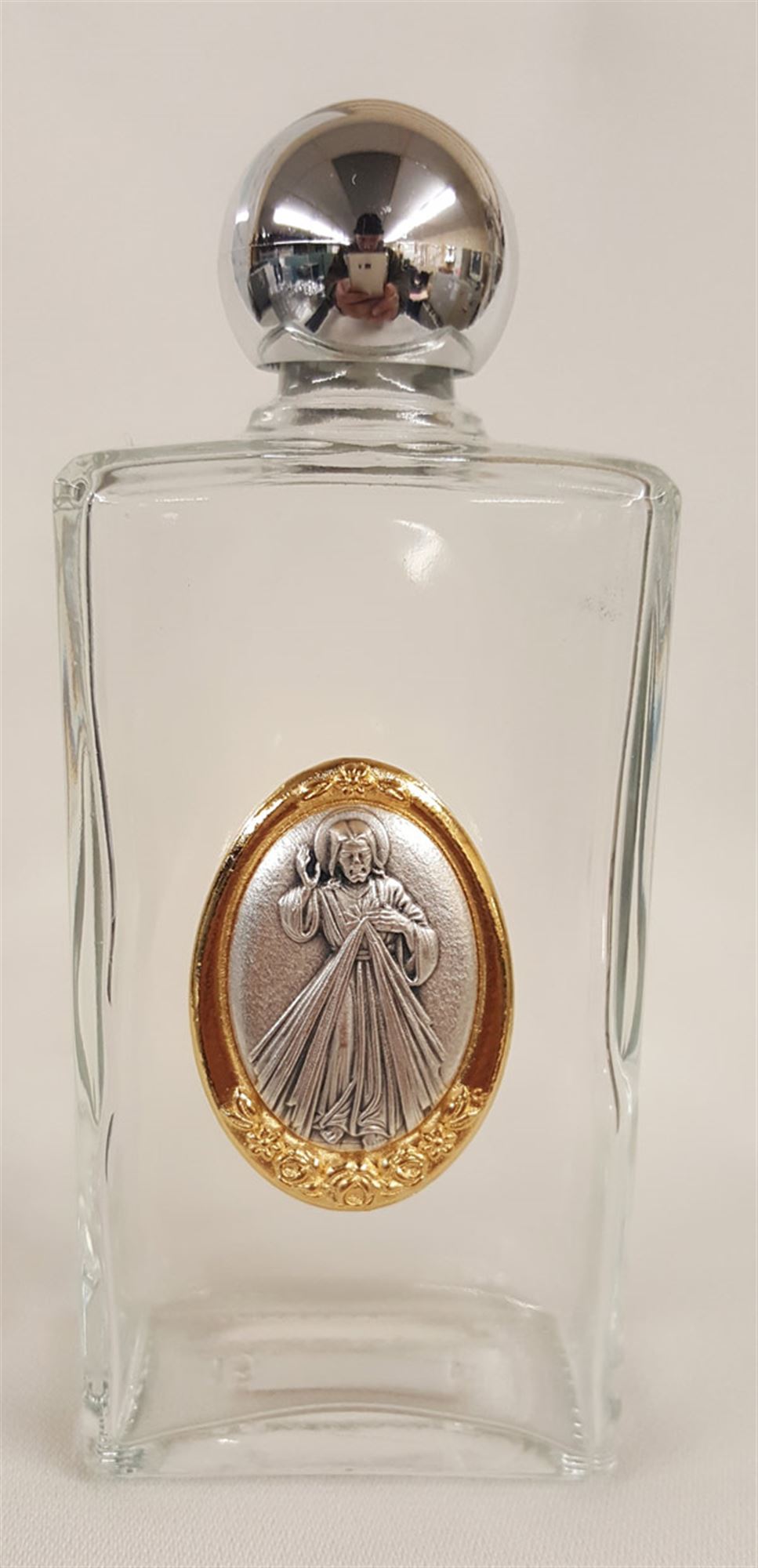 DIVINE MERCY 8-OUNCE HOLY WATER BOTTLE (GLASS) | EWTN Religious Catalogue