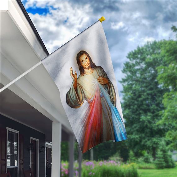 DIVINE MERCY HOUSE FLAG | EWTN Religious Catalogue
