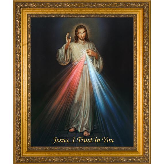 DIVINE MERCY - FRAMED CANVAS - 20 1/2" x 24 1/4" | EWTN Religious Catalogue