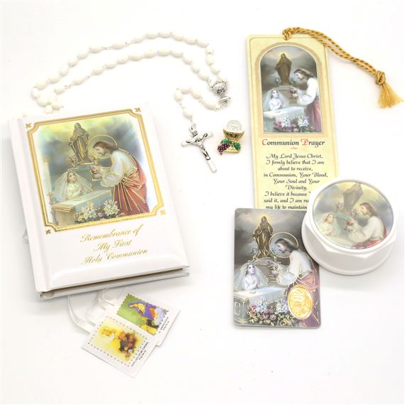 FIRST COMMUNION REMEMBRANCE SET - GIRL | EWTN Religious Catalogue