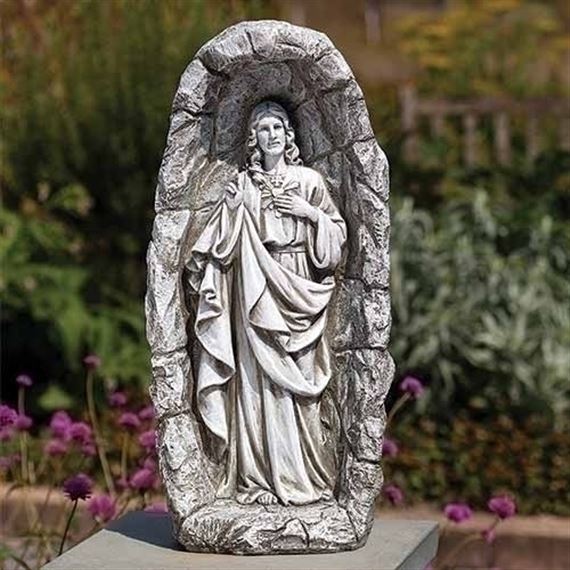 SACRED HEART OF JESUS - SOLAR LED GARDEN STATUE - 18 ½” | EWTN ...