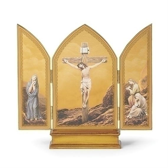 CRUCIFIXION TRIPTYCH - RENNAISSANCE COLLECTION - 10" | EWTN Religious Catalogue