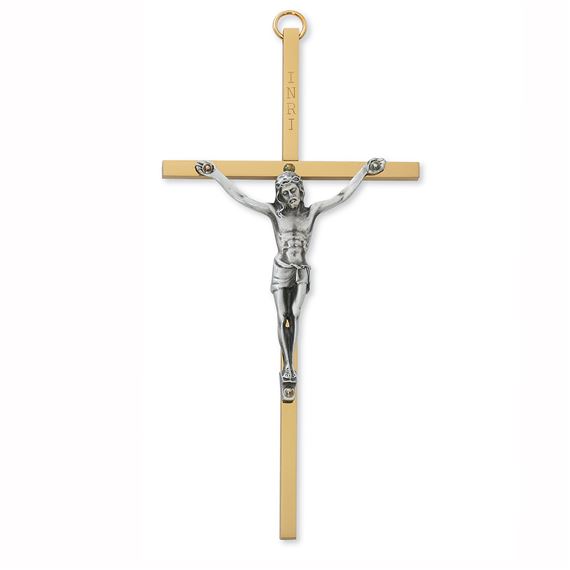 BRASS WALL CRUCIFIX - 6" | EWTN Religious Catalogue