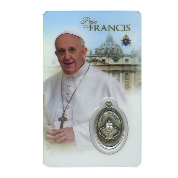 POPE FRANCIS HOLY CARD WITH MEDAL | EWTN Religious Catalogue