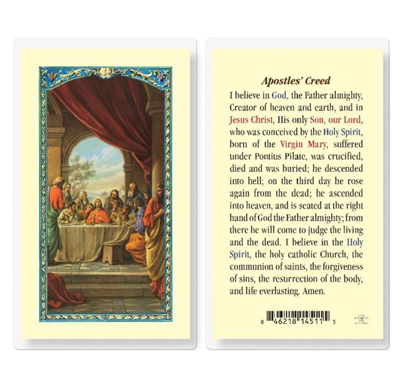 LAMINATED HOLY CARD - APOSTLE'S CREED | EWTN Religious Catalogue