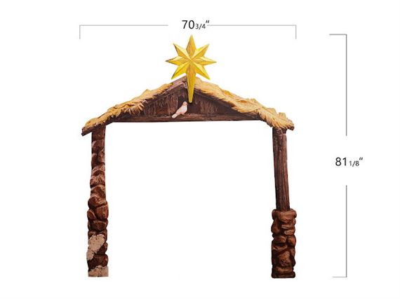 STABLE FOR THE OUTDOOR REAL LIFE NATIVITY SET | EWTN Religious Catalogue